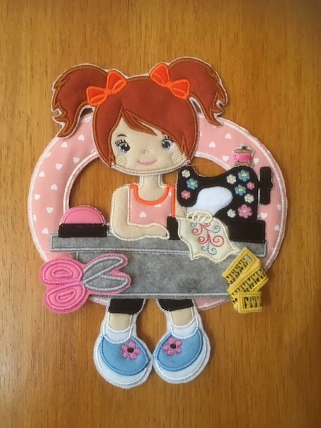 Sewing Girl Garland - ITH Project - Machine Embroidery Design ...