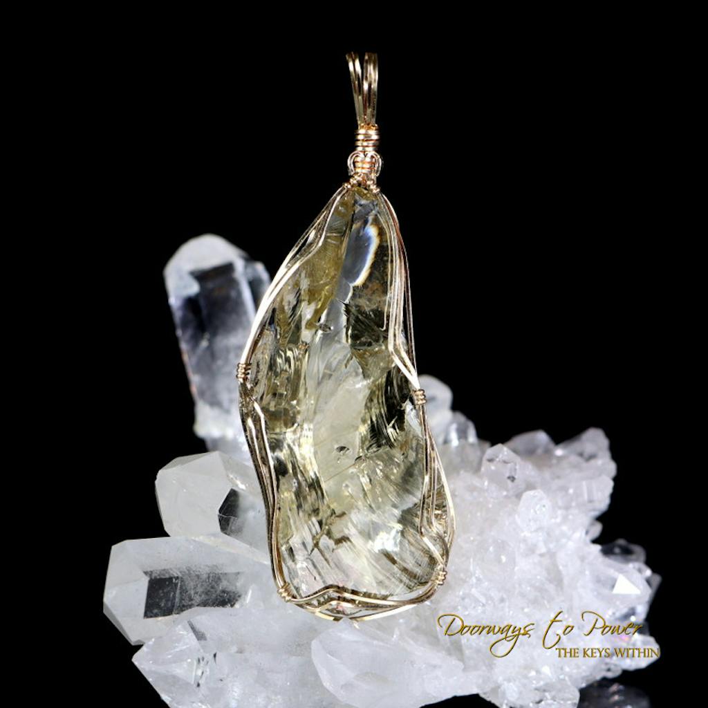 Celestial Gold Andara Crystal Pendant 14k 'Light of Heaven' - Doorways ...