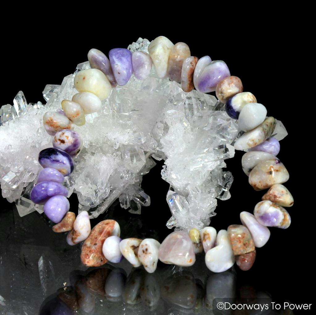 Violet Flame Opal Healing Crystal Energy Bracelets - Doorways to Power