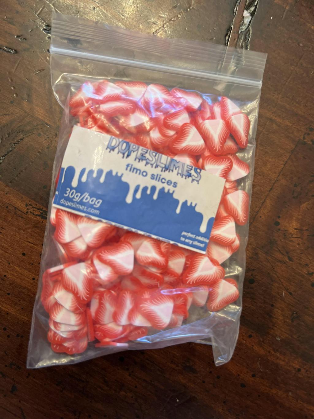 Jumbo Strawberry Fimo Slices