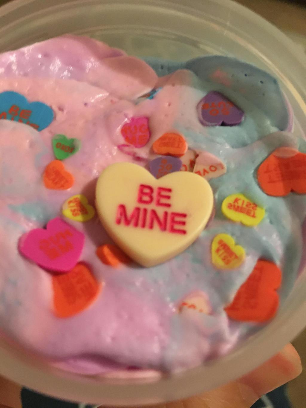 Conversation Heart Swirl Valentines Slime - Shop Slime - Dope Slimes