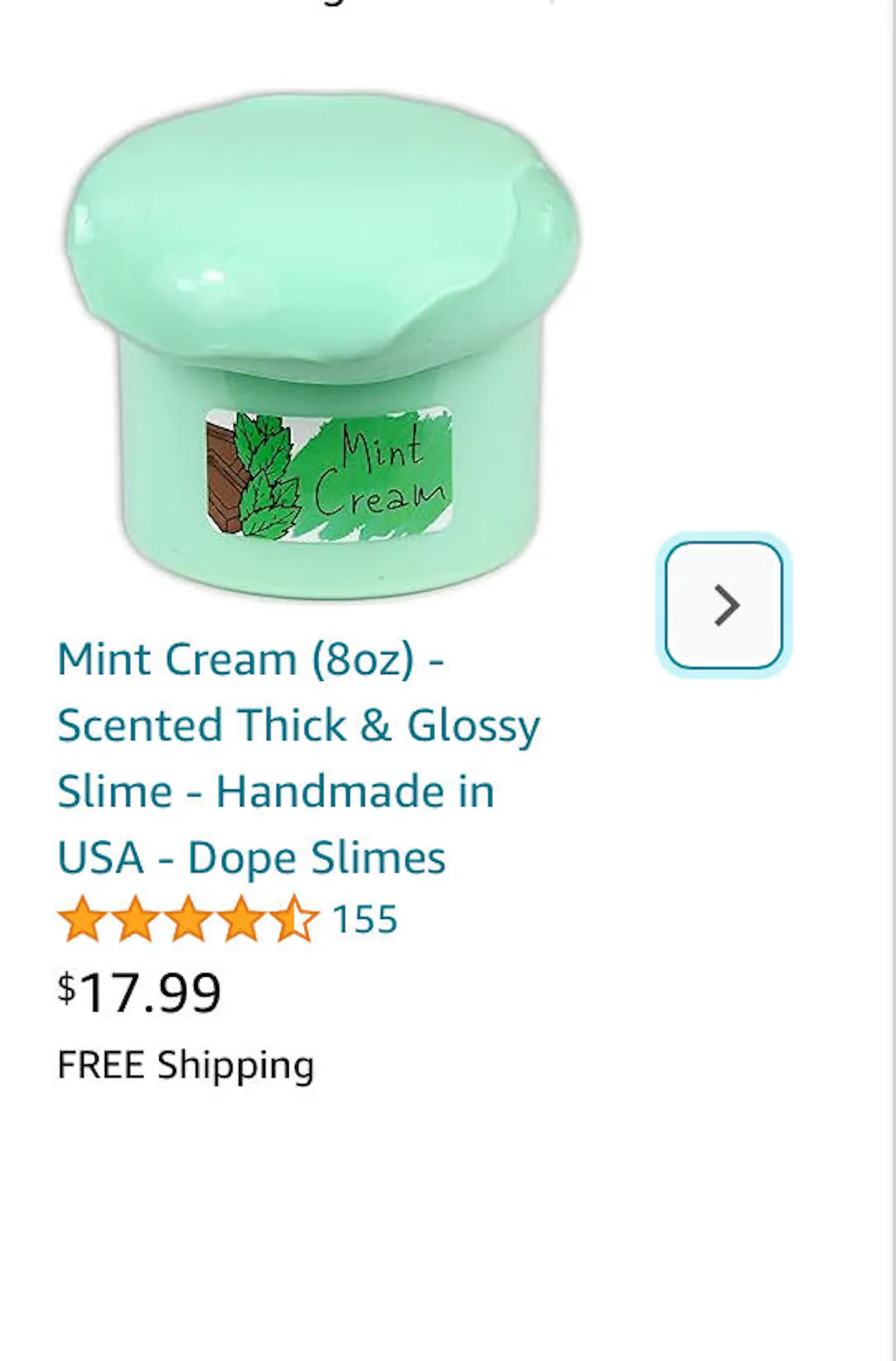 Andes Mint Cream Slime Scented - Buy Slime - Dope Slimes