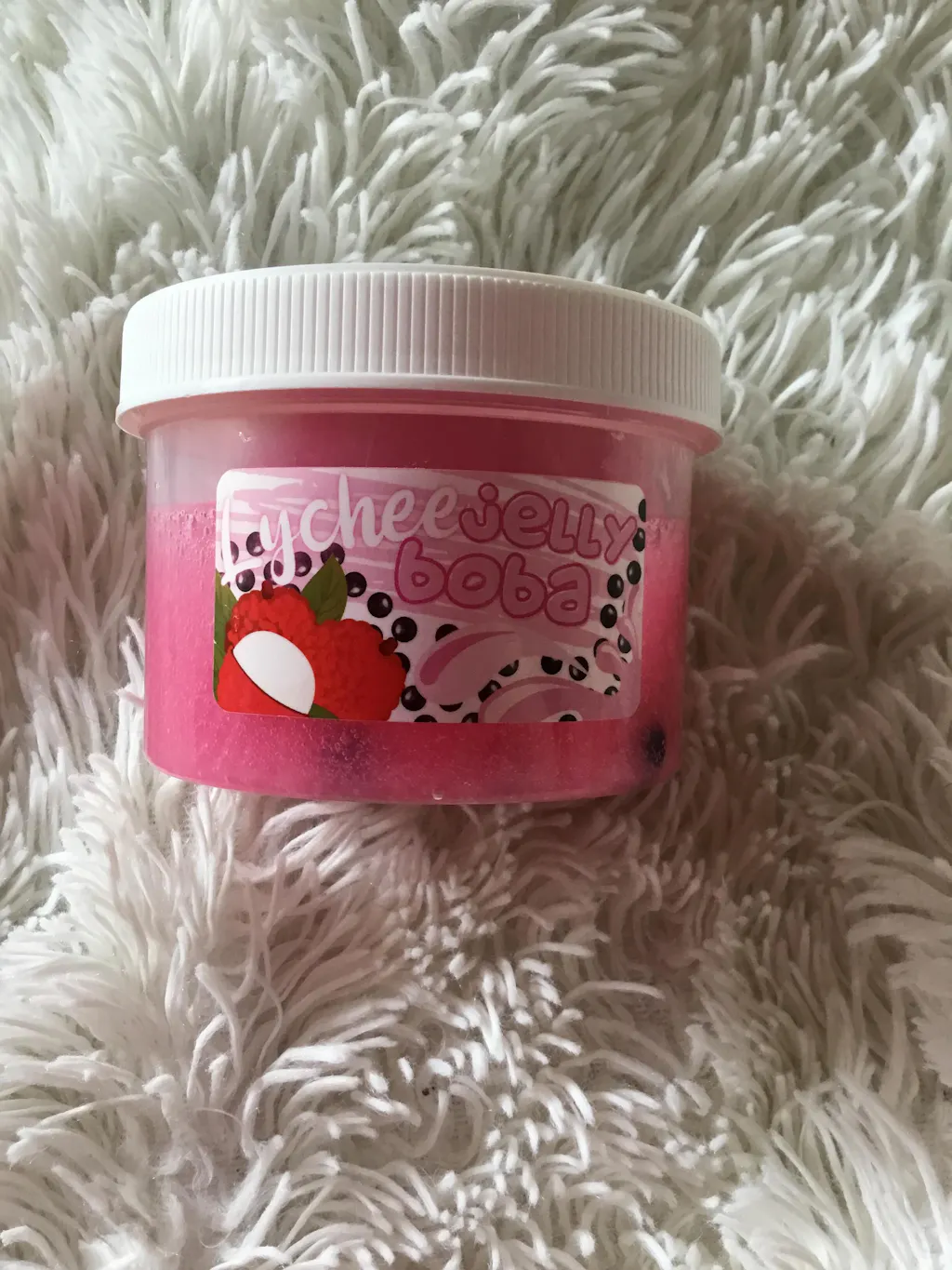 Lychee Jelly Boba Jelly Cube Slime - Shop Slime - Dope Slimes