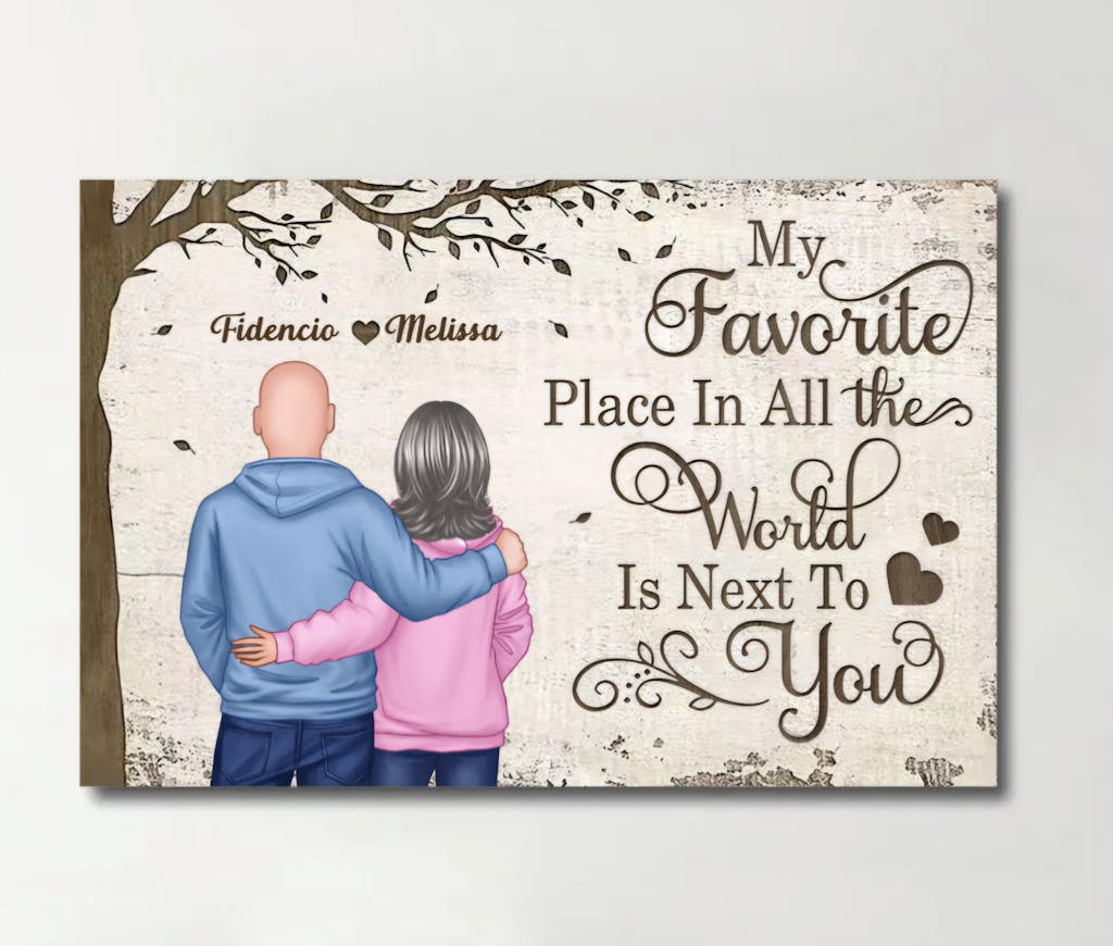 Custom Couple Commemorative Poster | Beautiful Illustrated Poster - Th ...