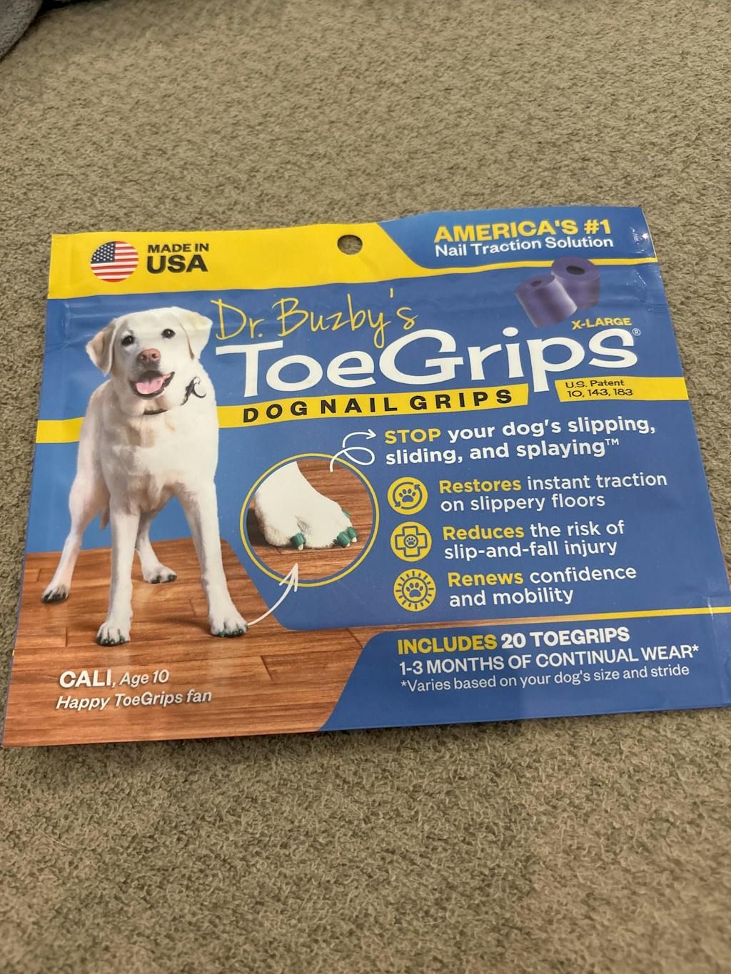 Dog Toenail Grips | Dr. Buzby’s Toegrips® for Dogs