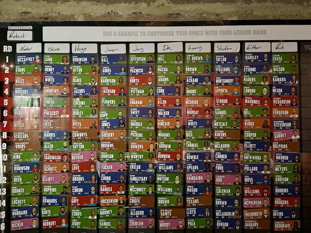MEDIUM IMAGE Fantasy Football Draft Board Kit