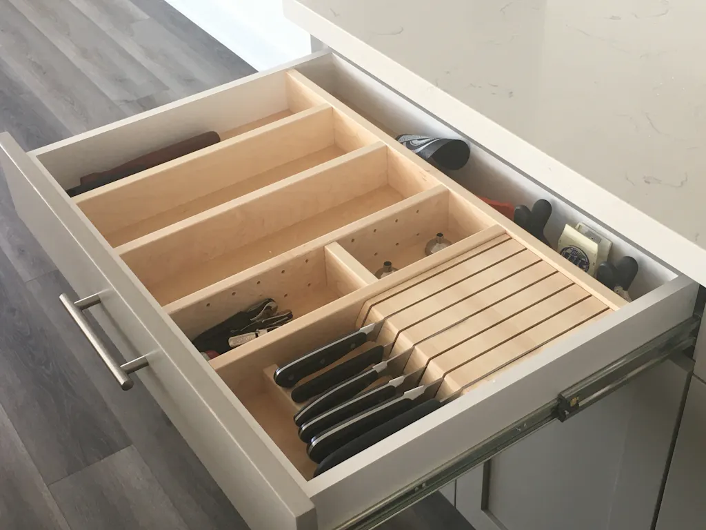 Custom sized Utensil/Cutlery knife organizers – DrawerEssentials.com ...