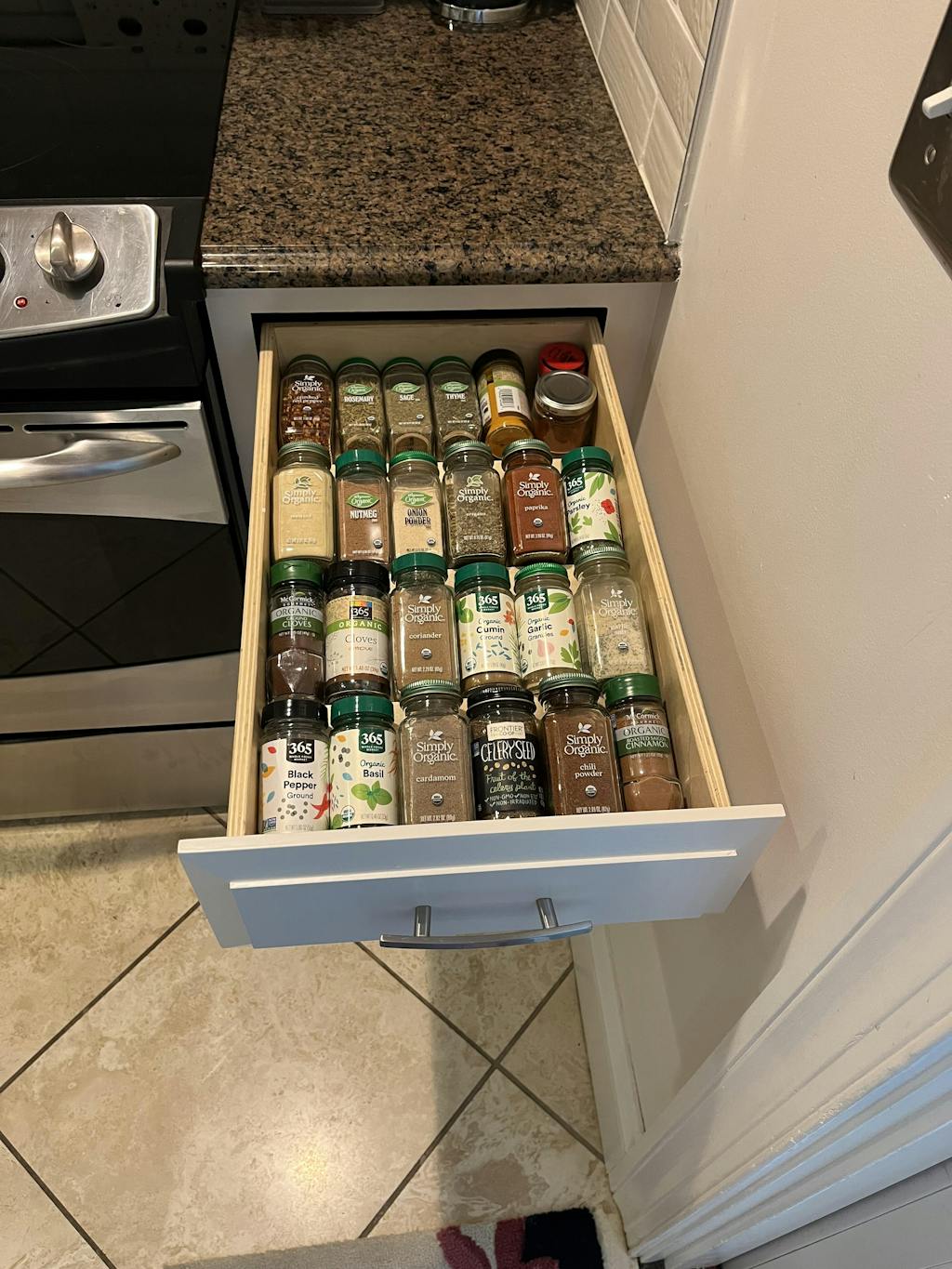 Custom sized Spice Rack (tray) – DrawerEssentials.com – Drawer Essentials