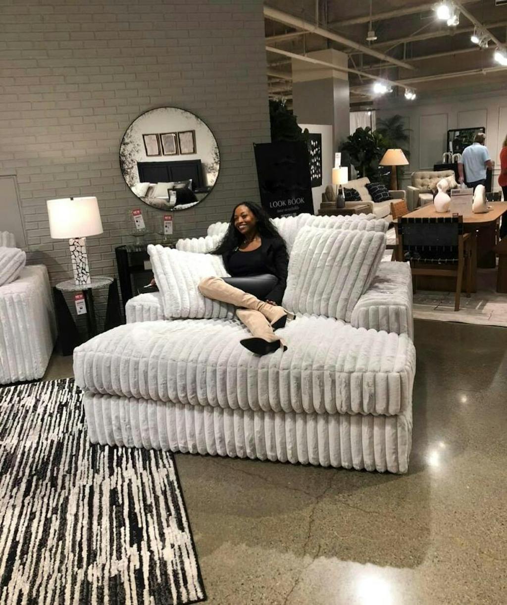 Dream Snuggle Oversized Corduroy Chaise Sofa