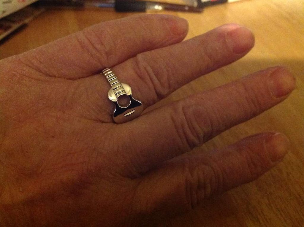 Sterling Silver Acoustic Guitar Ring