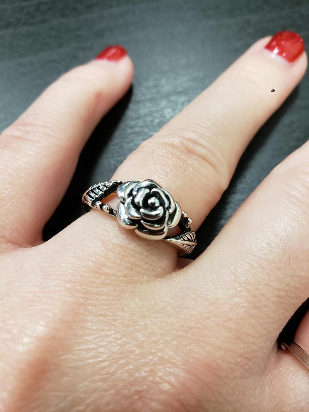 Sterling Silver Rose Ring