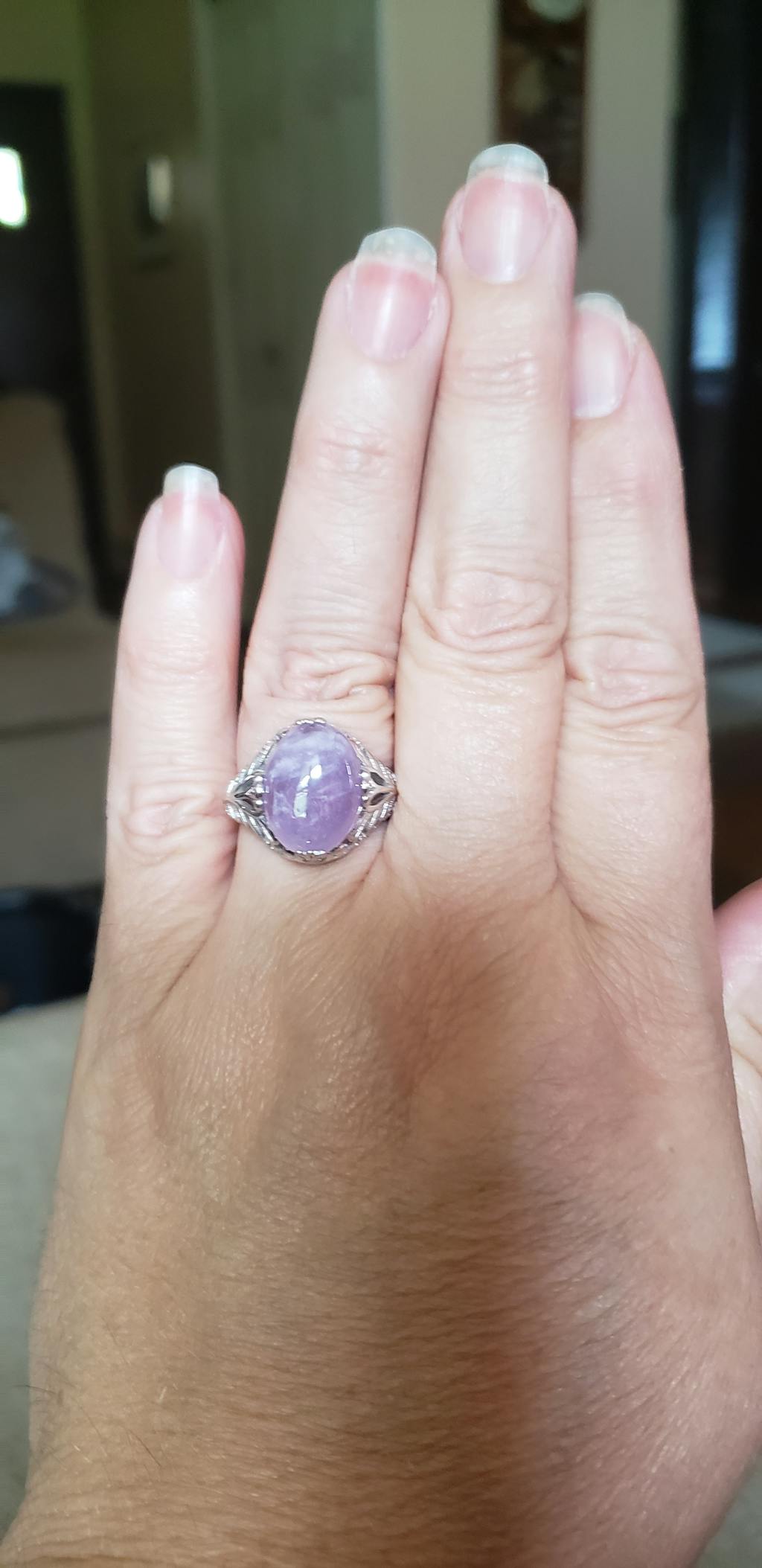 Sterling Silver Lavender Quartz Gemstone Ring