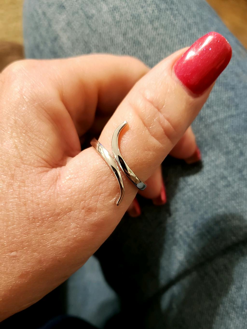 Sterling Silver Curved Line Ring for Sale - Dreamland Jewelry