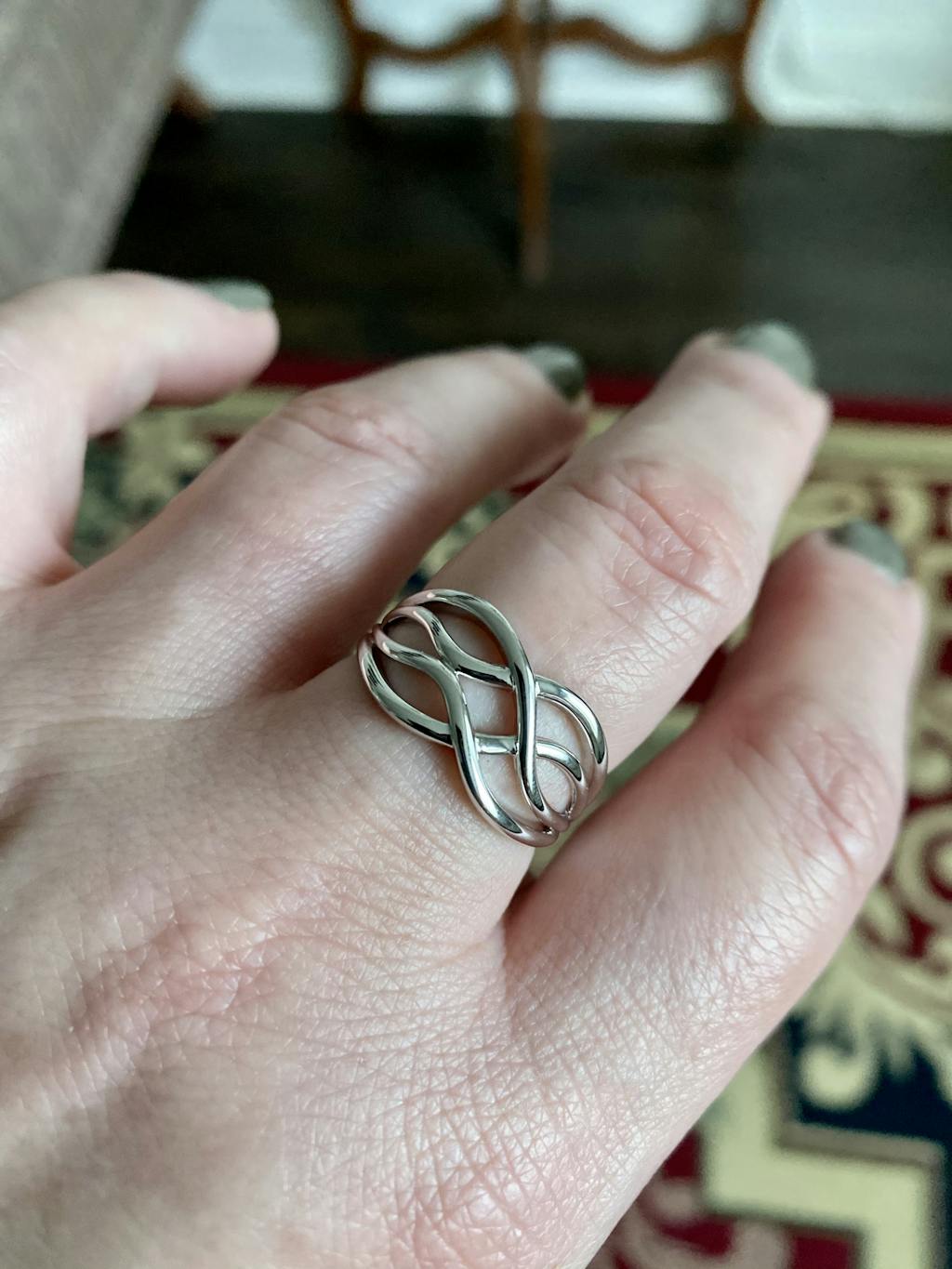 Sterling Silver Unique Strings Ring