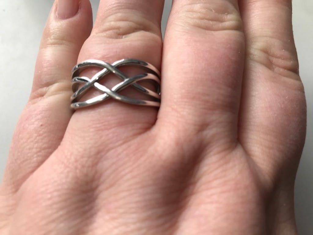 Sterling Silver Interwoven Wavelength Ring for Sale
