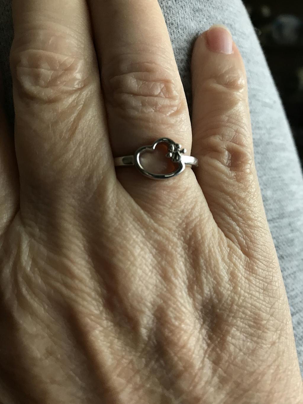 Sterling Silver Paw & Heart Ring for Sale - Dreamland Jewelry