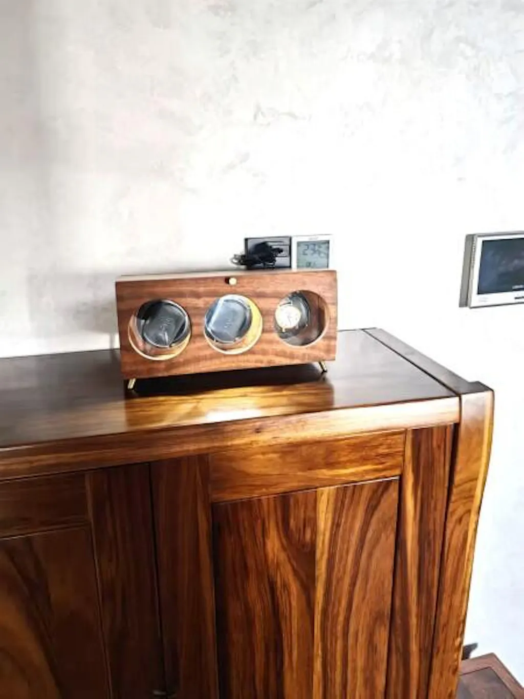 Triple Wood Watch Winders For Automatic Watches - Winder On Watch – Driklux