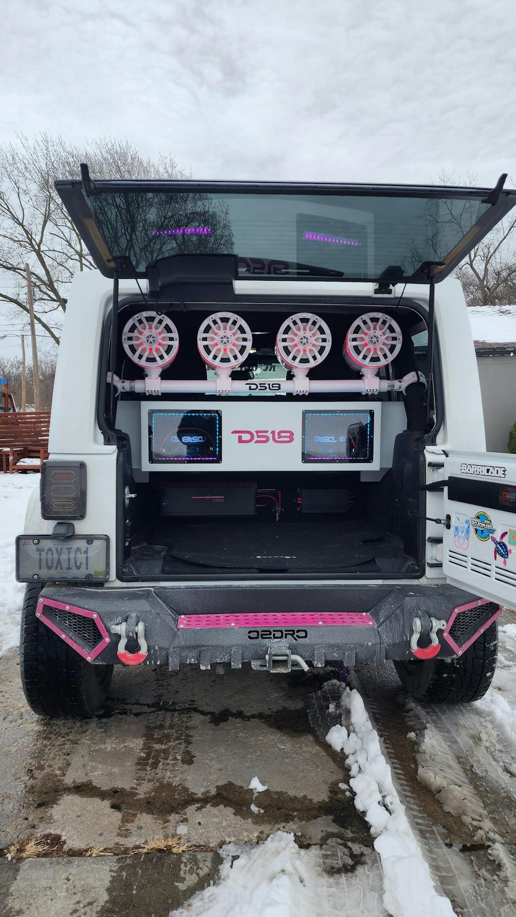 DS18 JSUB.2 Jeep Wrangler JK/JKU/JL/JLU Dual 12" Bass Box