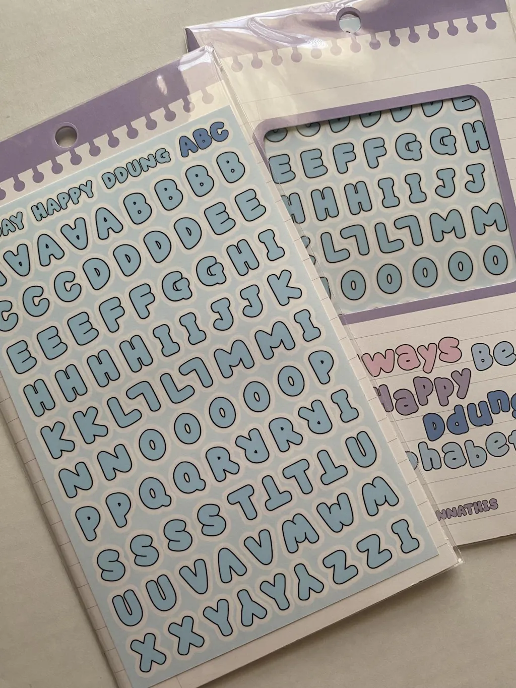 Ddung Alphabet Clear Seal Sticker Pack