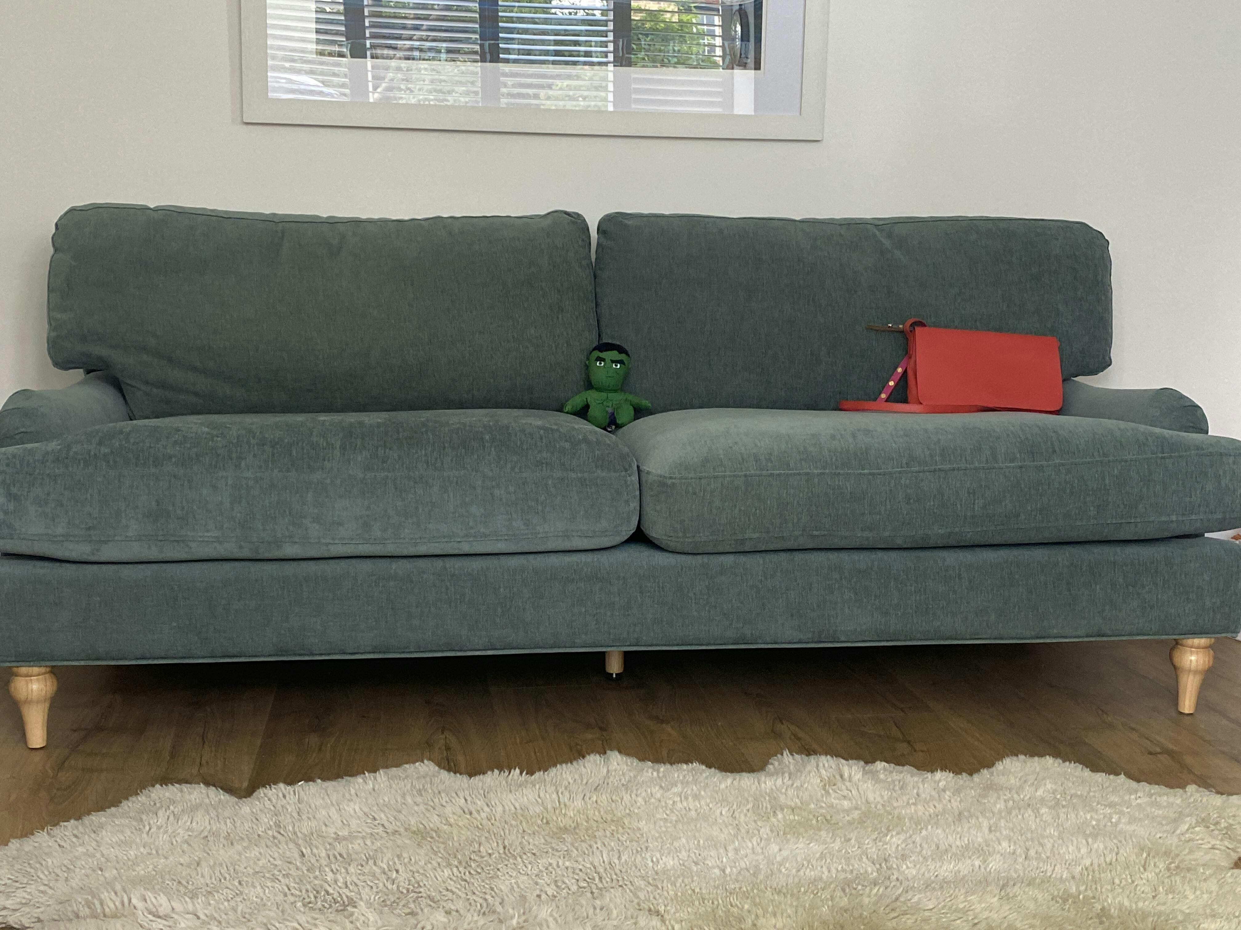 Hampshire Traditional Love Seat - Textured Weave - Beige – DUSK