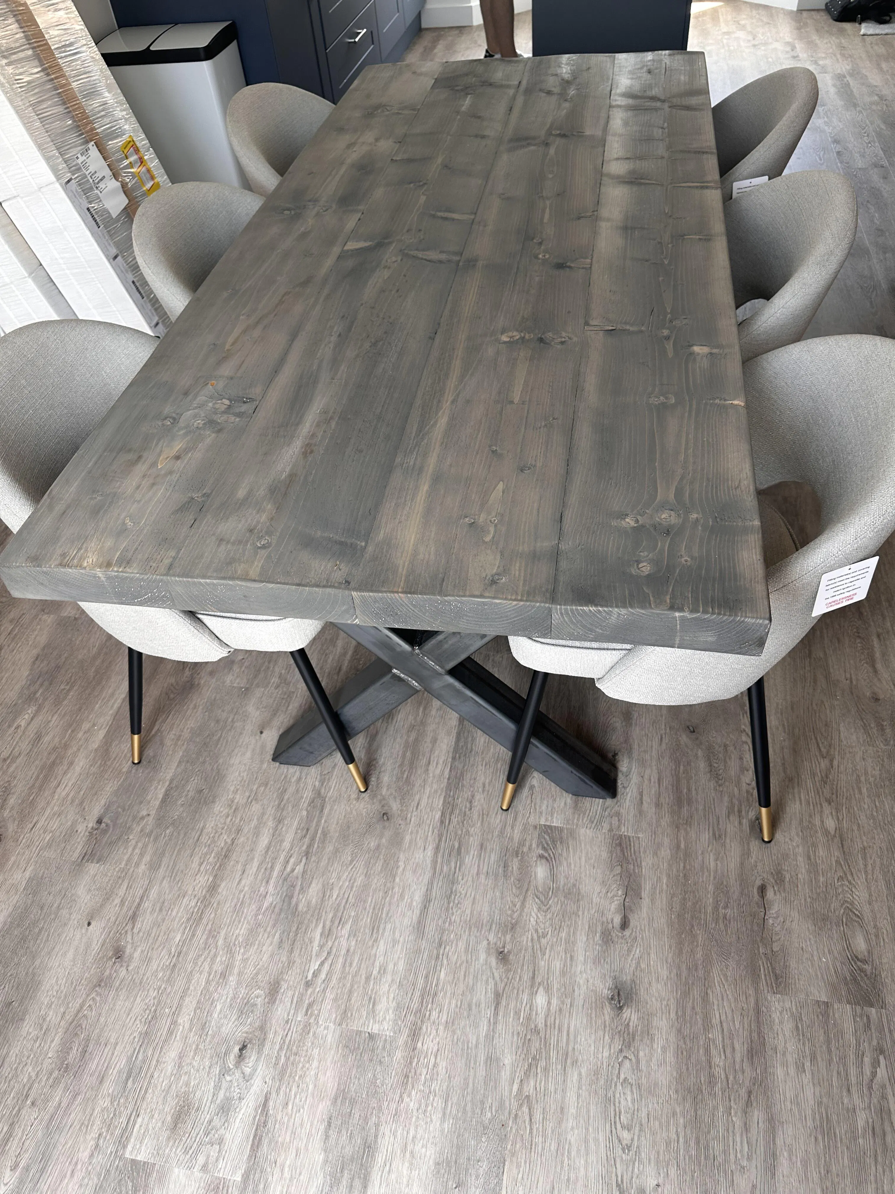 Lola Set of 2 Dining Chairs - Linen Look - Stone Grey – DUSK