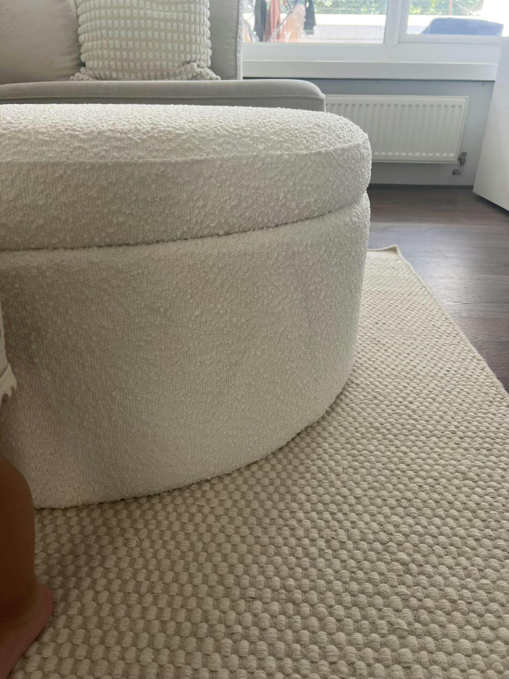 Round Storage Pouffe - Warm Natural – DUSK