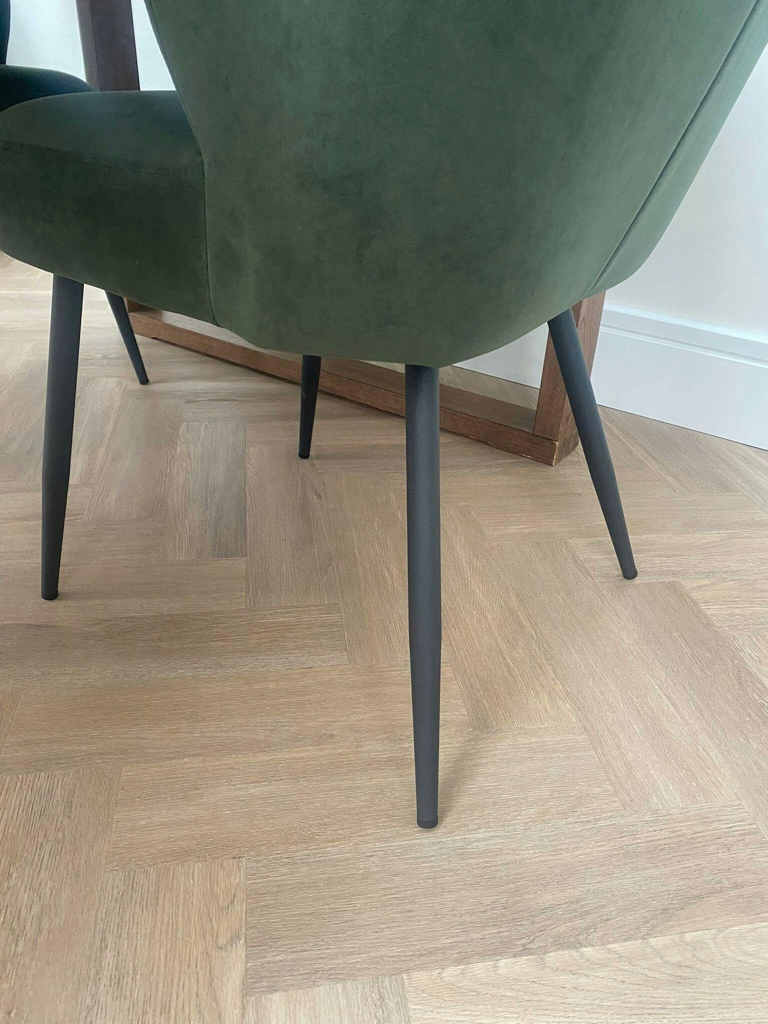 Mabel Set of 2 Dining Chairs - Linen Look - Black – DUSK