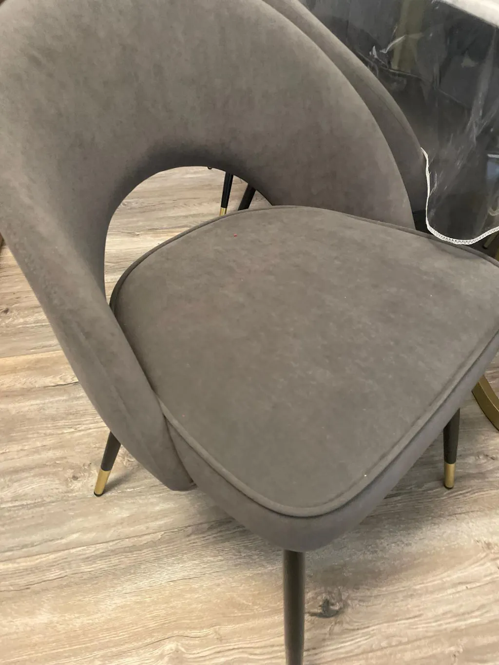 Lola Set of 2 Dining Chairs - Linen Look - Stone Grey – DUSK