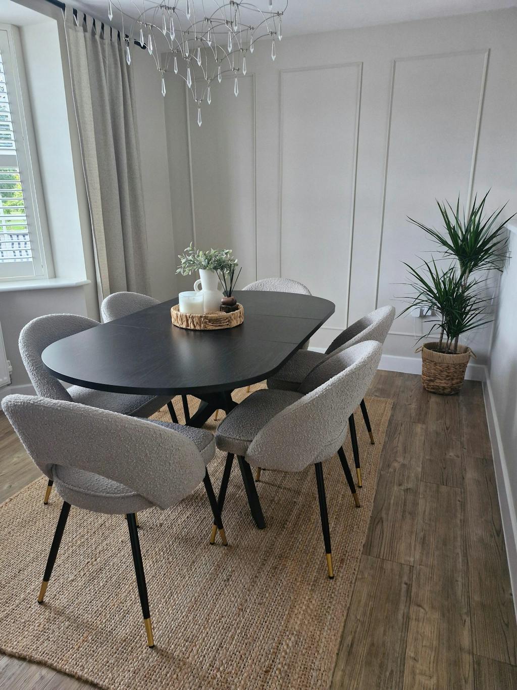 Lola Set of 2 Dining Chairs - Linen Look - Stone Grey – DUSK