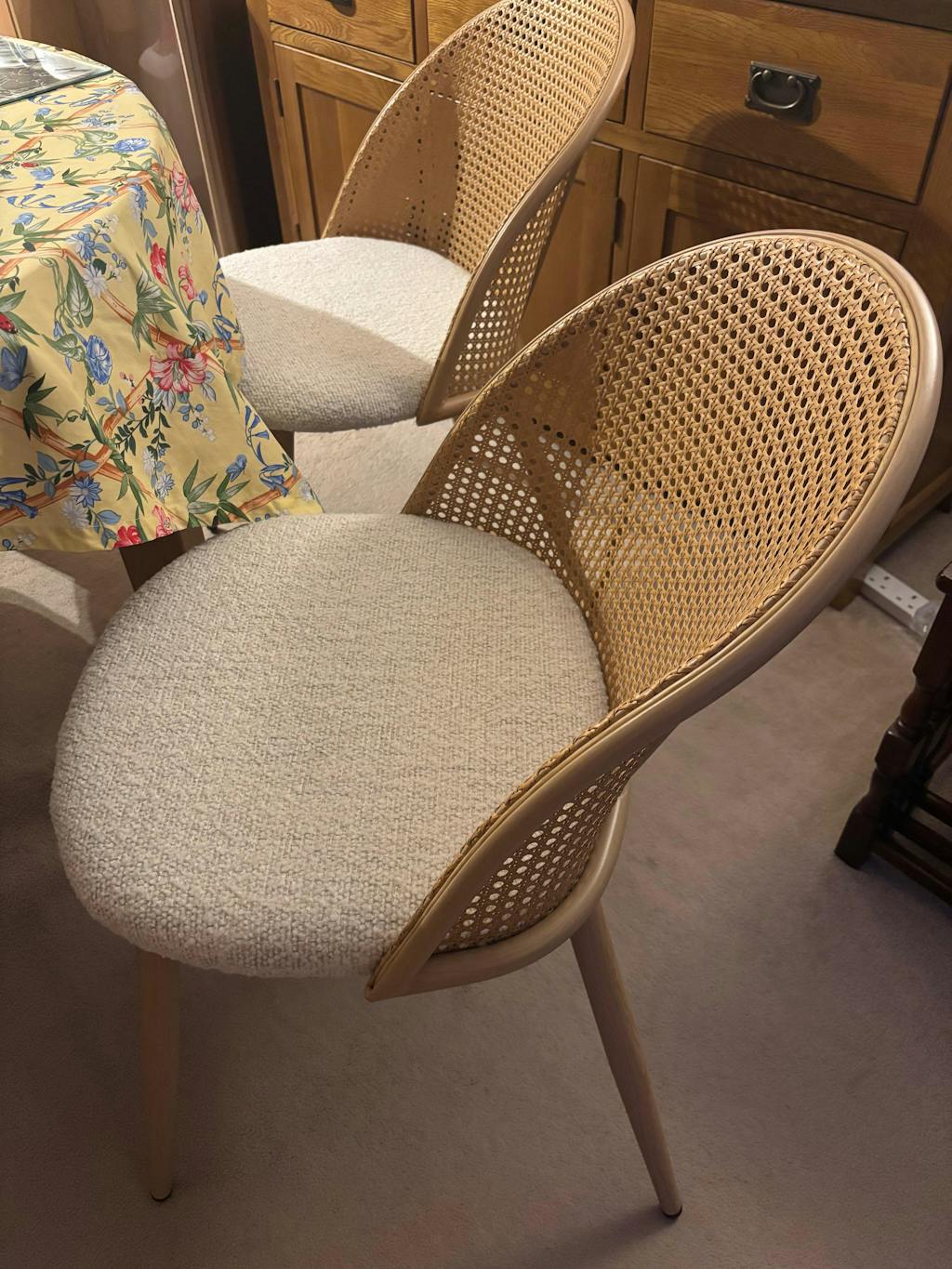 Phoebe Set Of 2 Dining Chairs - Apricot/Natural – DUSK