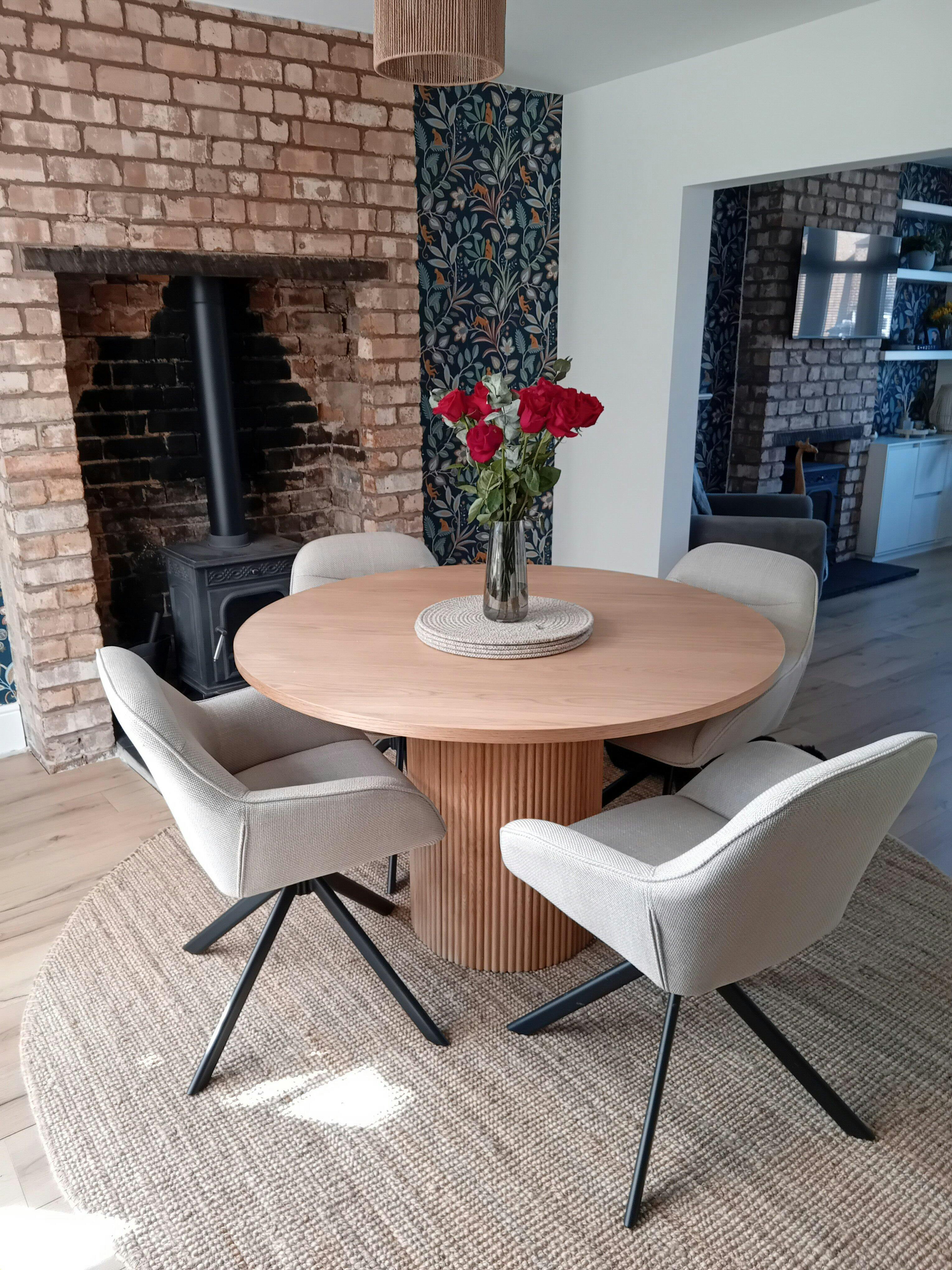 Hattie Panel Oval 4-6 Seater Dining Table - Black Marble – DUSK