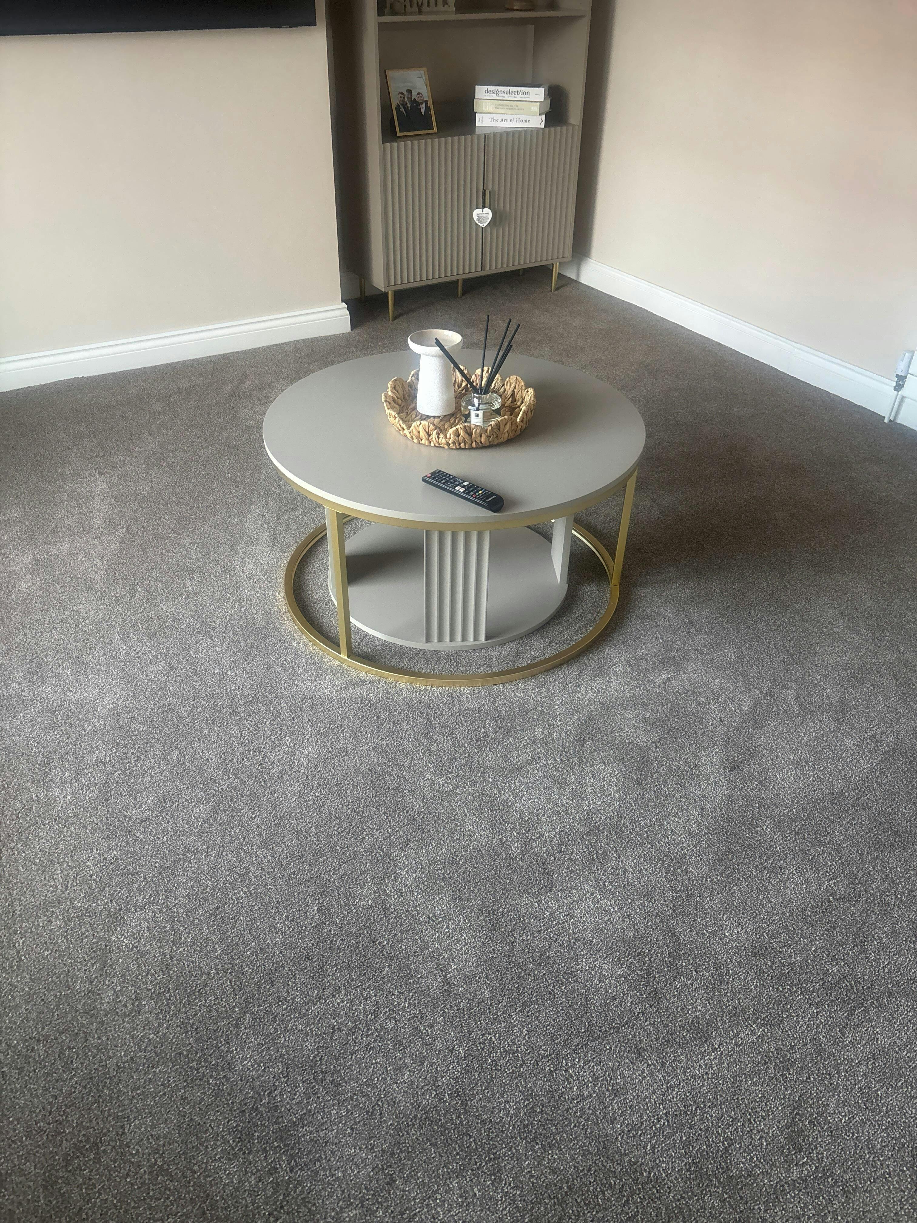 Evie Round Nesting Coffee Table - Warm White – DUSK