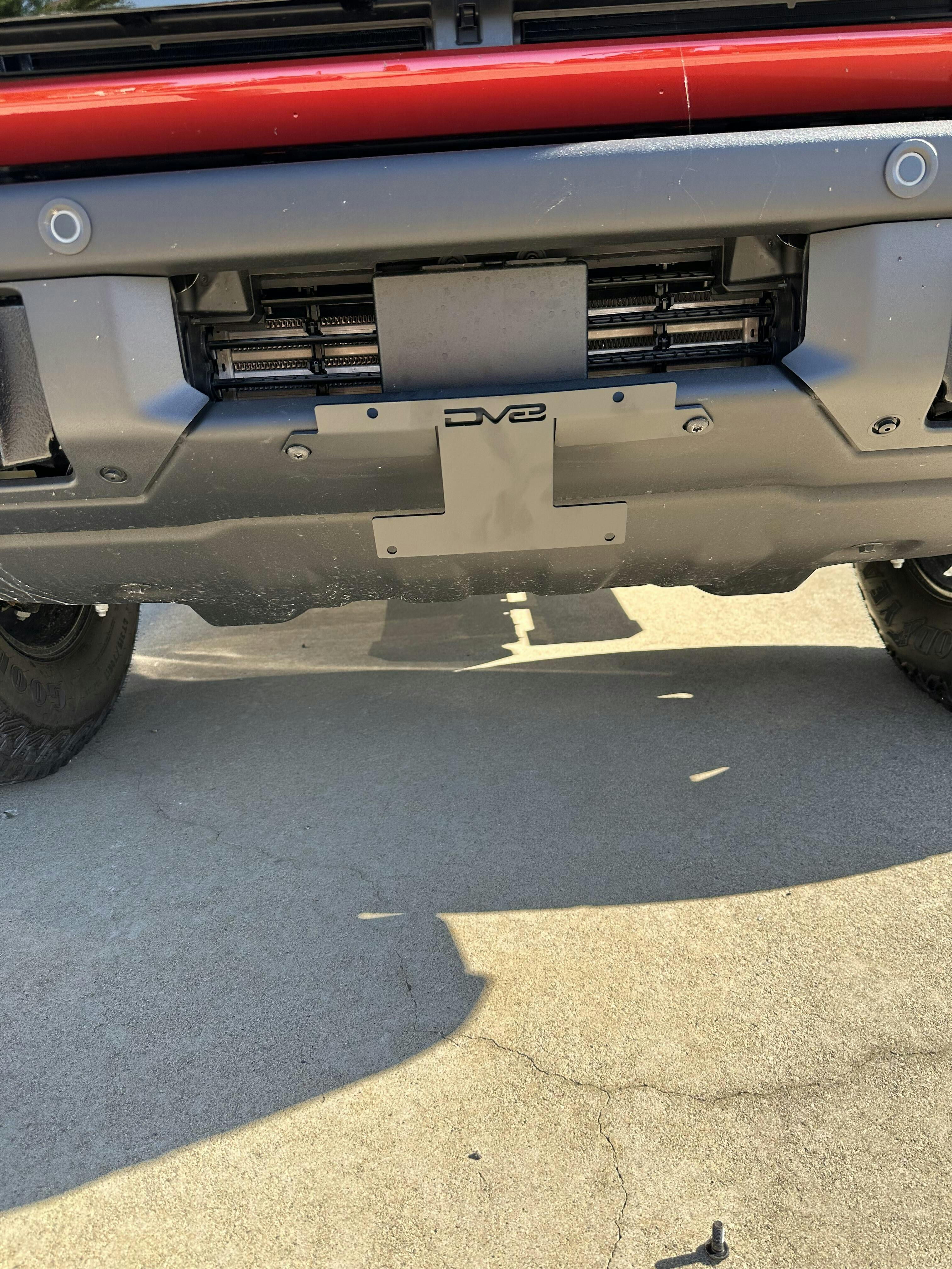 6th Gen Bronco Front License Plate Relocation Kit | DV8 Offroad