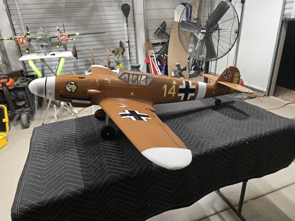 Dynam Messerschmitt BF-109 V2 4S RC Warbird 1300mm w/ Flaps