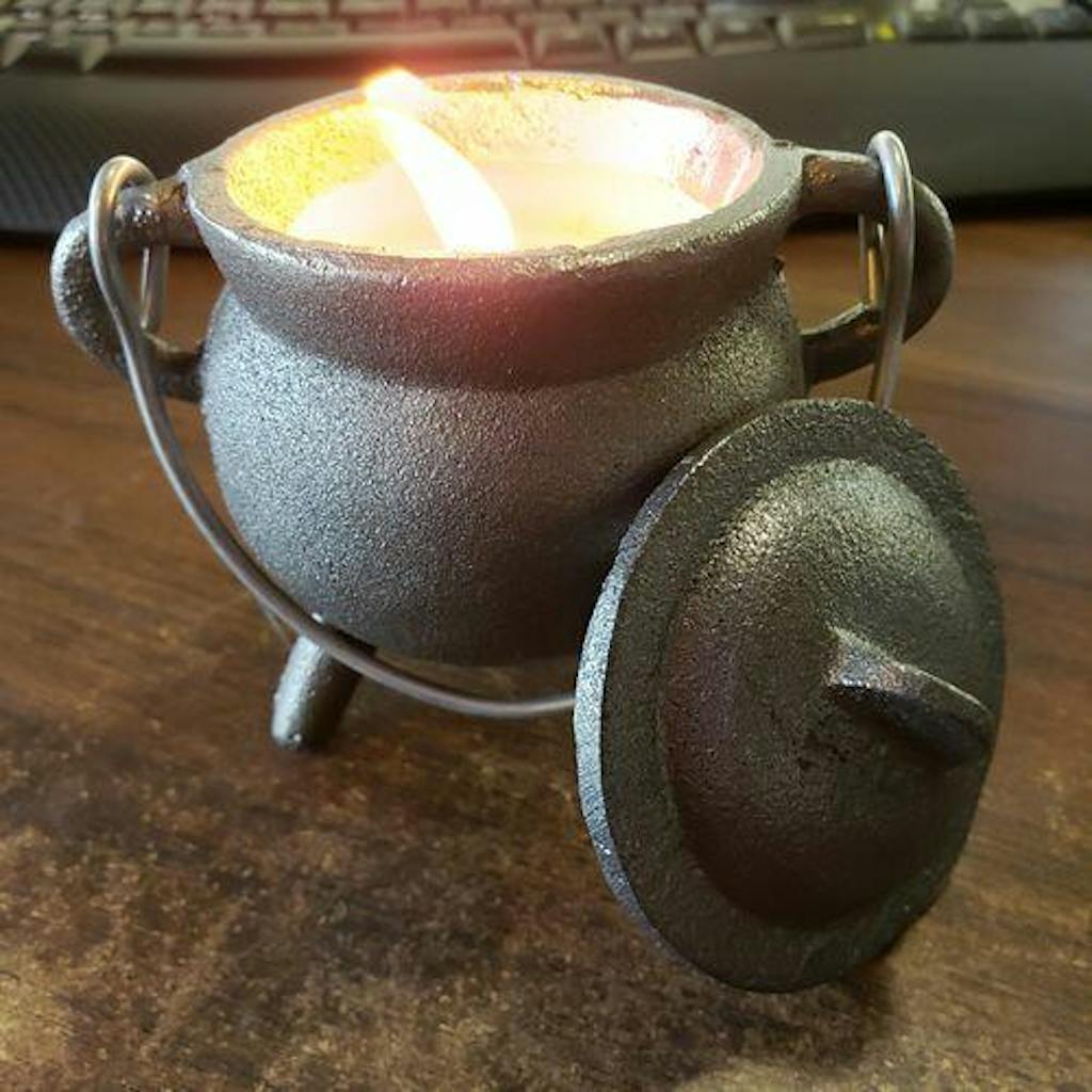 Cast Iron Cauldron Candle