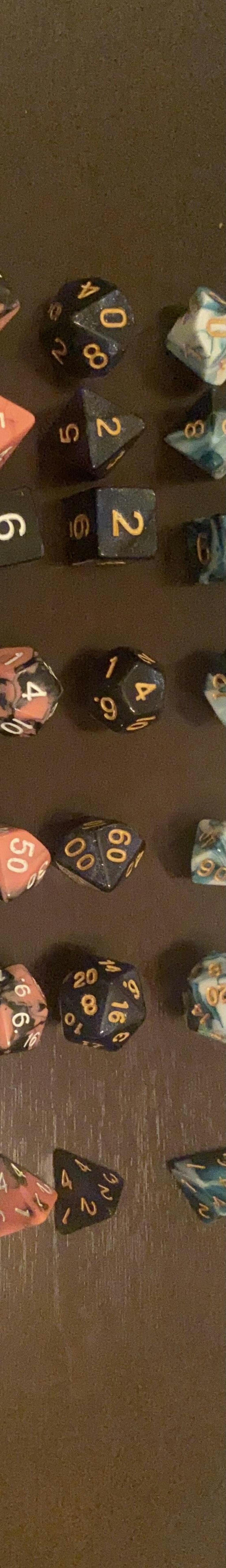 Midnight Blue Stardust Dice Collection - 7 Piece Set - Easy Roller Dice ...