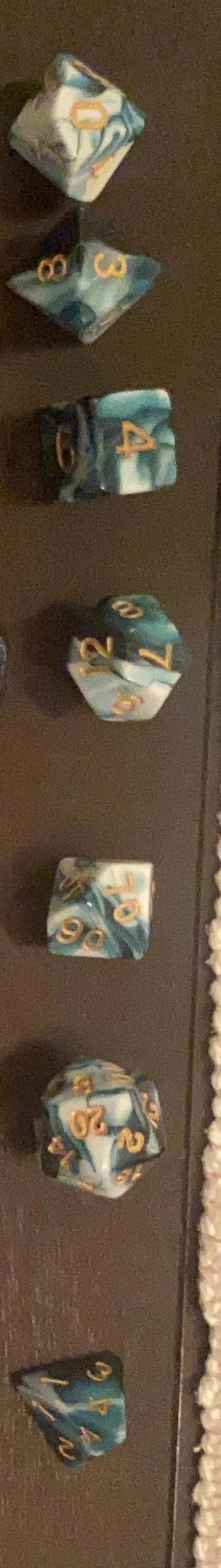 Storm Cloud Dice Collection - 7 Piece Set - Easy Roller Dice Company