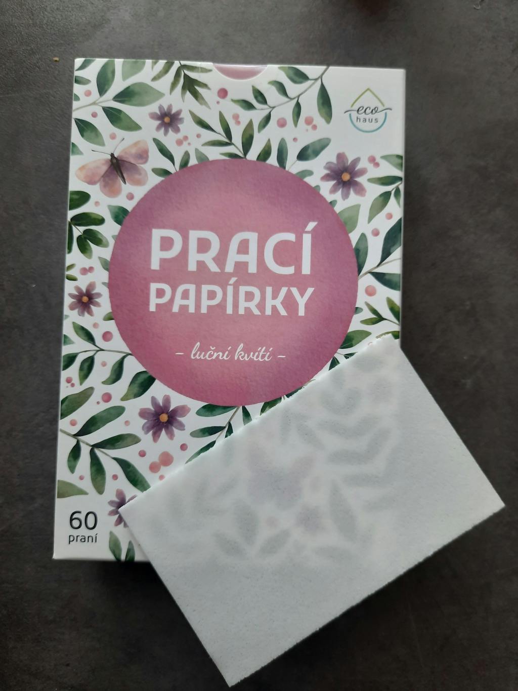 Prací papírky EcoHaus 60 praní luční kvítí