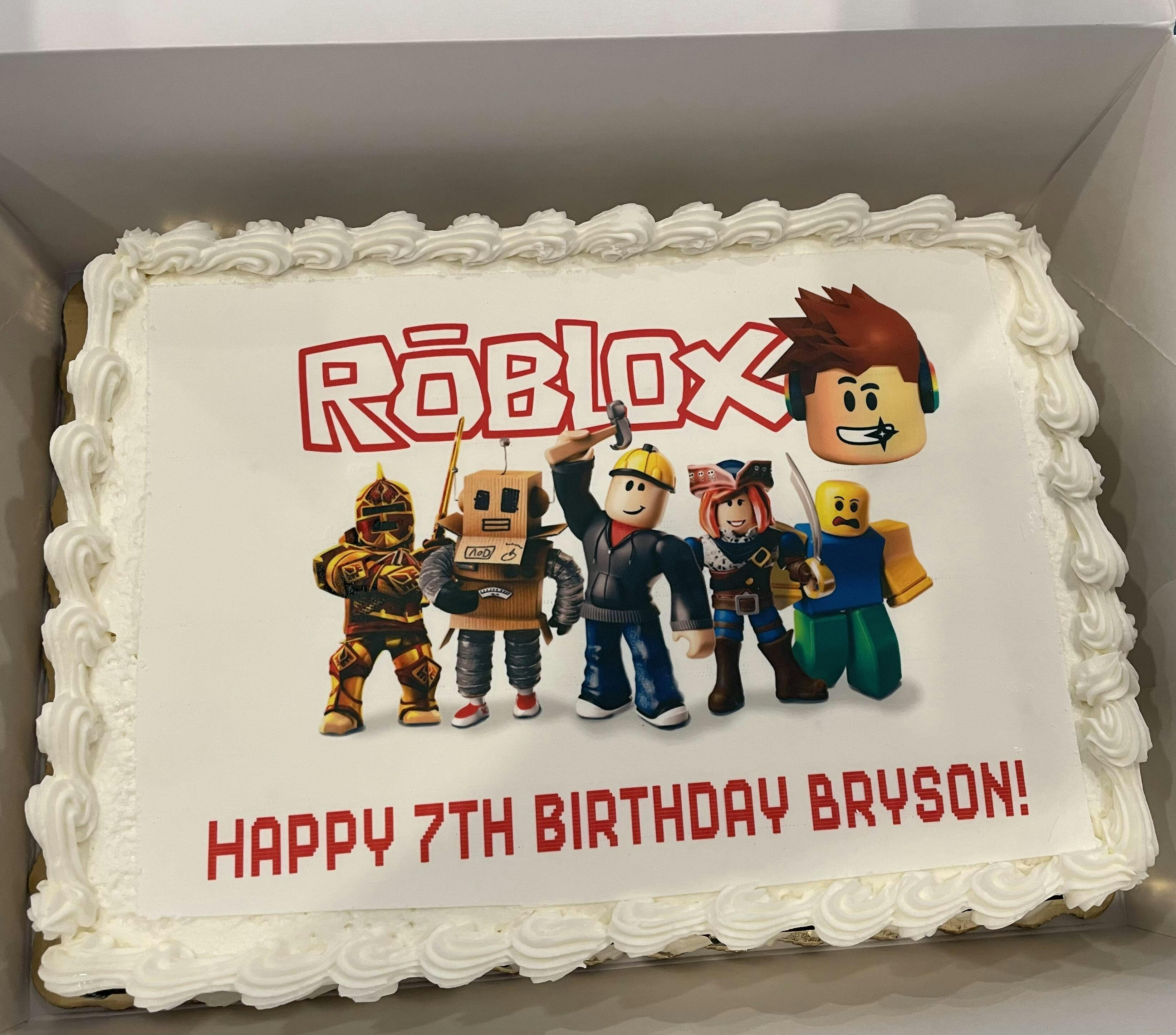Roblox Logo Cake Deco Wrap Edible Cake Toppers – Edible Cake Topper Corp