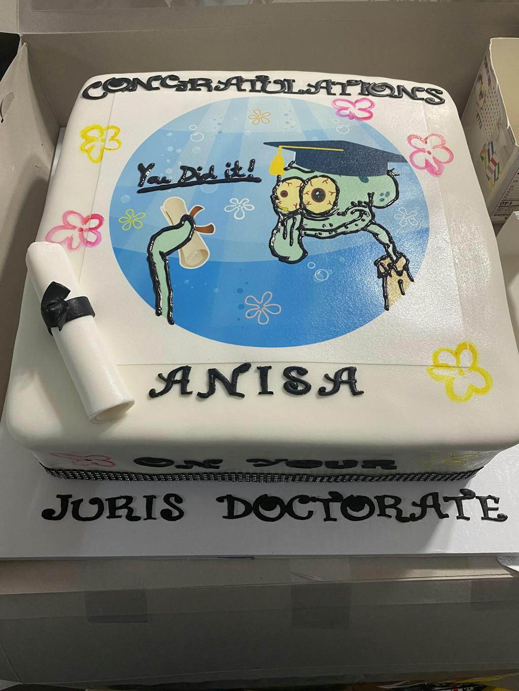 You Did it College Graduation Squidward Spongebob Meme Rd Edible Cake ...