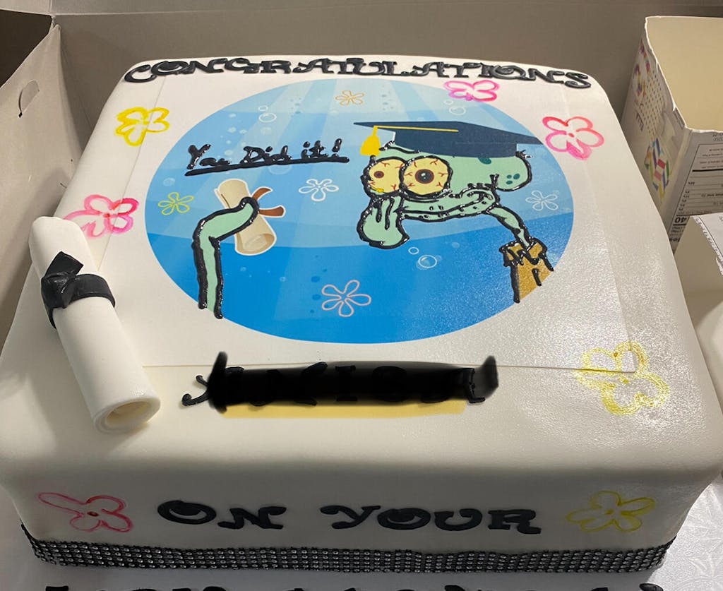 You Did it College Graduation Squidward Spongebob Meme Rd Edible Cake ...