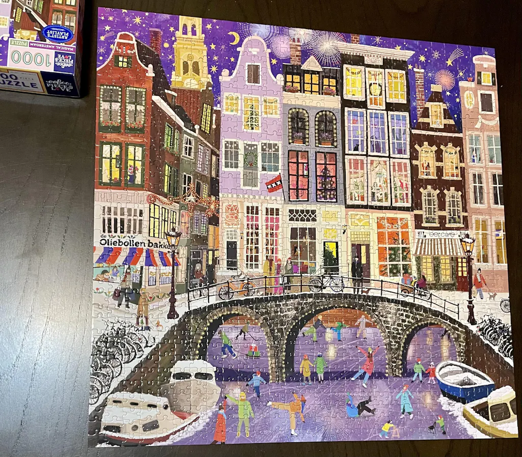 Magical Amsterdam Netherlands 1000 Piece Square Jigsaw Puzzle eeBoo