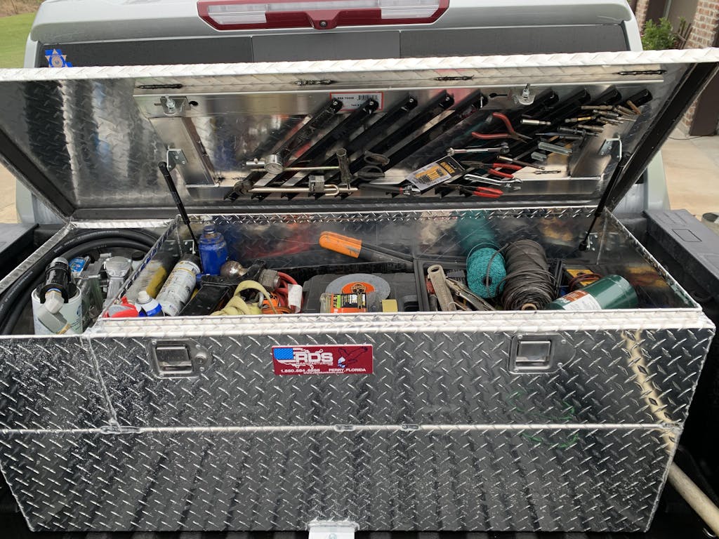 RDS 60 Gallon Transfer Tank & Toolbox Combo With 8 GPM Pump Bright Alu ...