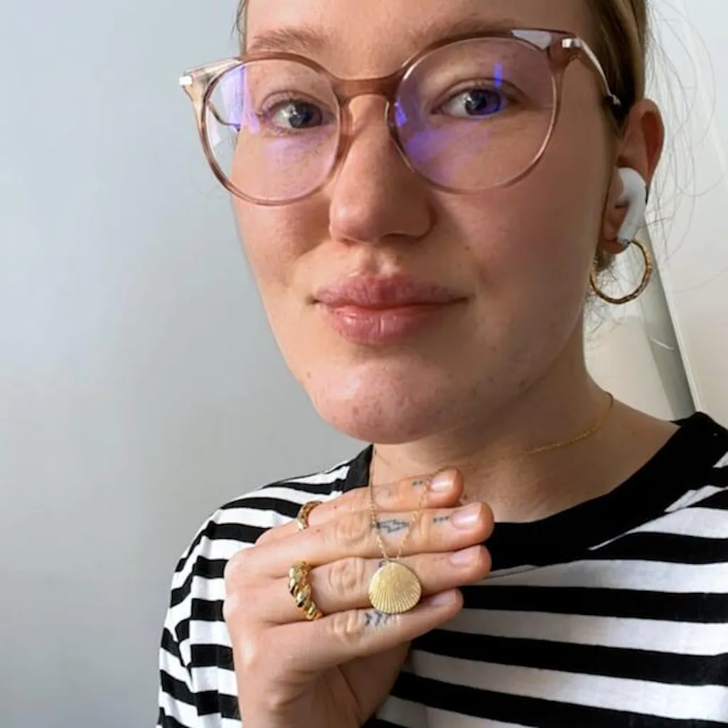 Dainty 18K Gold Shell Clam Necklace for Women, Gold Drop Ocean, Simple ...