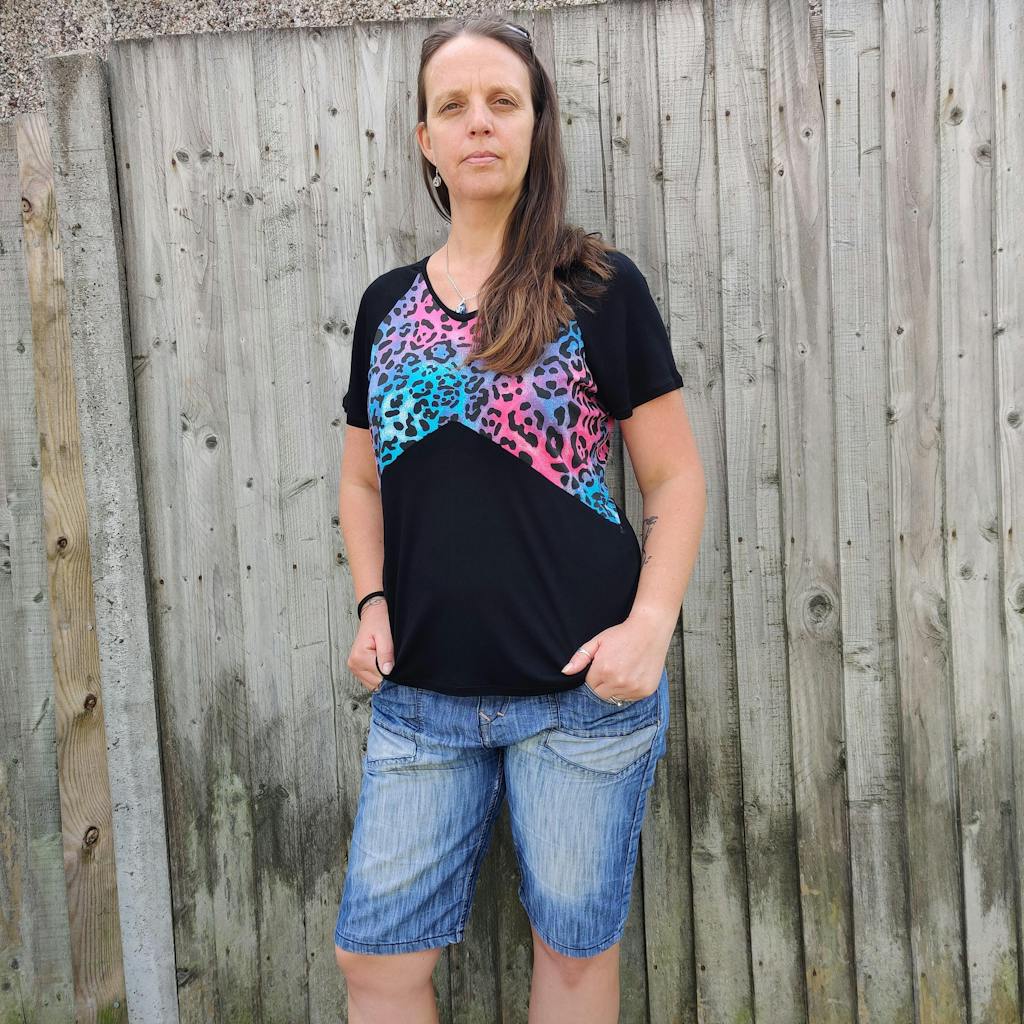 Geometric Color-Block Raglan Sewing Pattern