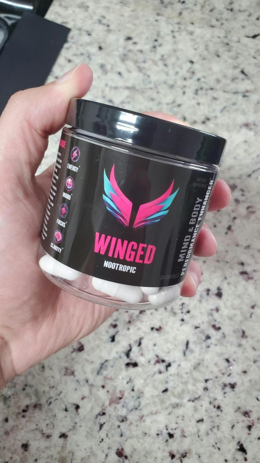 WINGED Nootropic - Best Energy, Mood, Focus, and Clarity Supplement ...
