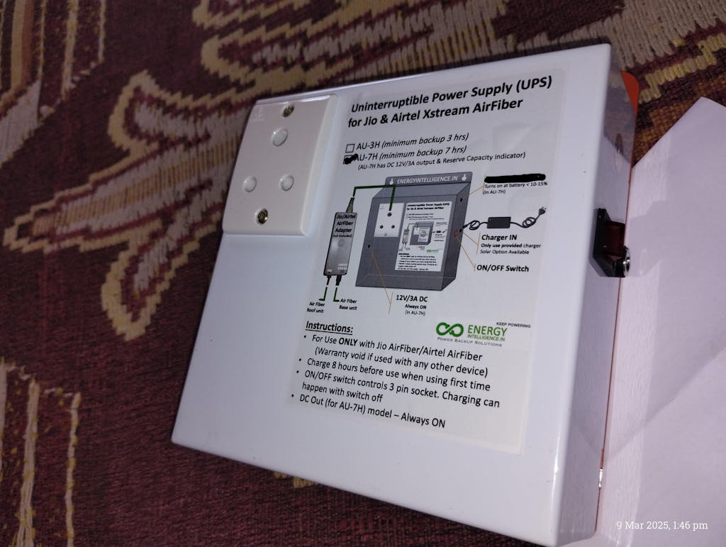 Jio AirFiber, Airtel Airfiber UPS - 3hrs/7hrs, up to 36 months Warrant ...