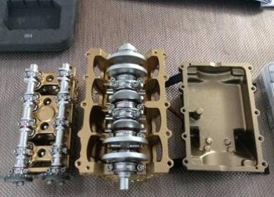 Mini V4 Car Engine Kit Model Four-cylinder Unassembled Car Engine ...