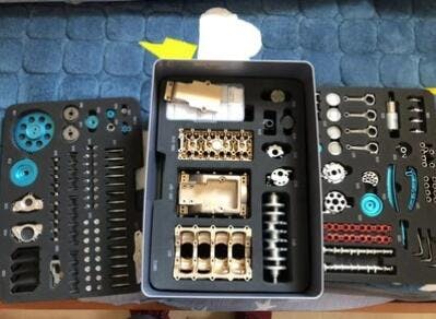 Mini V4 Car Engine Kit Model Four-cylinder Unassembled Car Engine ...