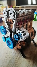 Mini V4 Car Engine Kit Model Four-cylinder Unassembled Car Engine ...